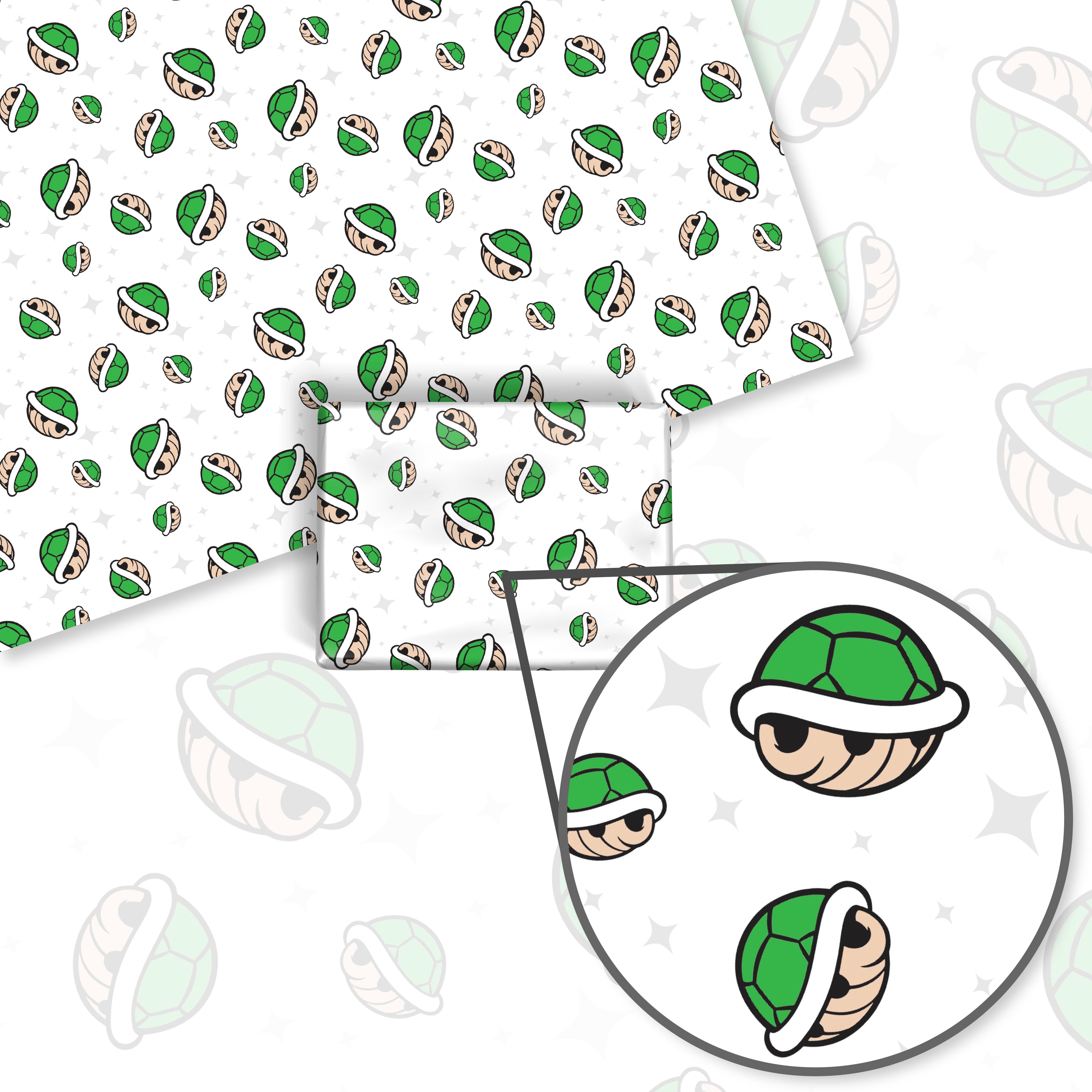 Green Shells Wrapping Paper Sheets – QualityPatch