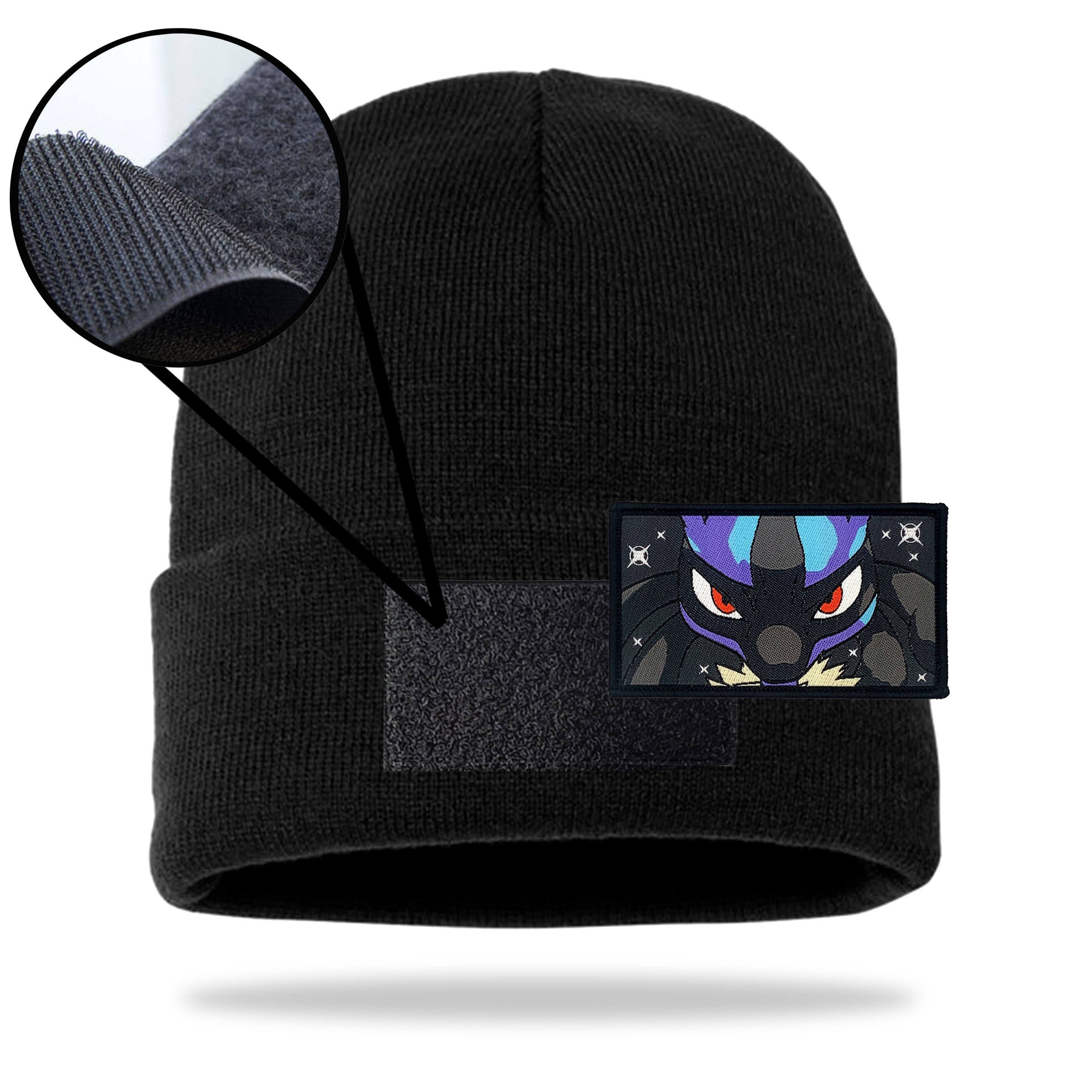 Lucario Black Beanie Velcro – QualityPatch