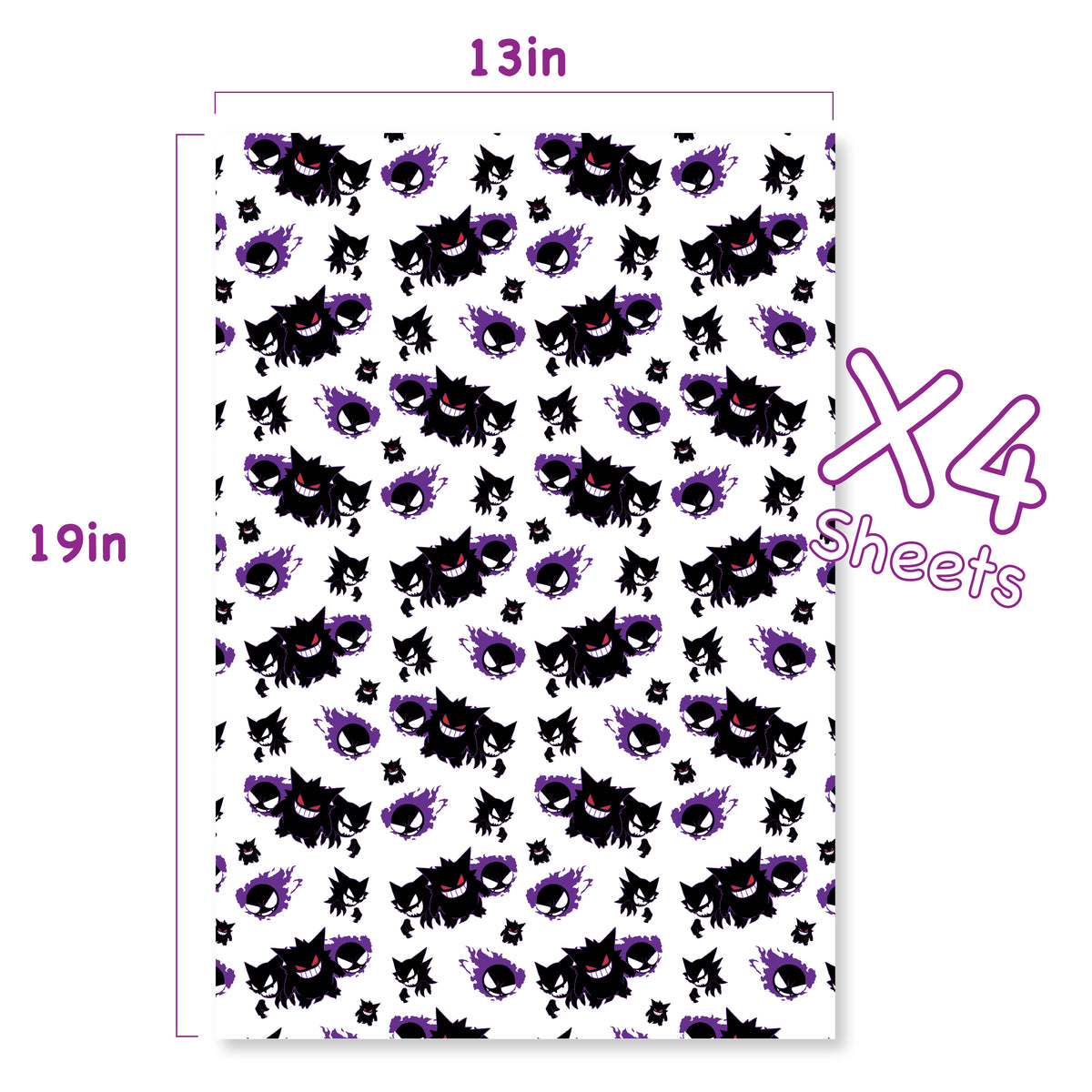 Gengar Evolution Wrapping Paper Sheets – QualityPatch